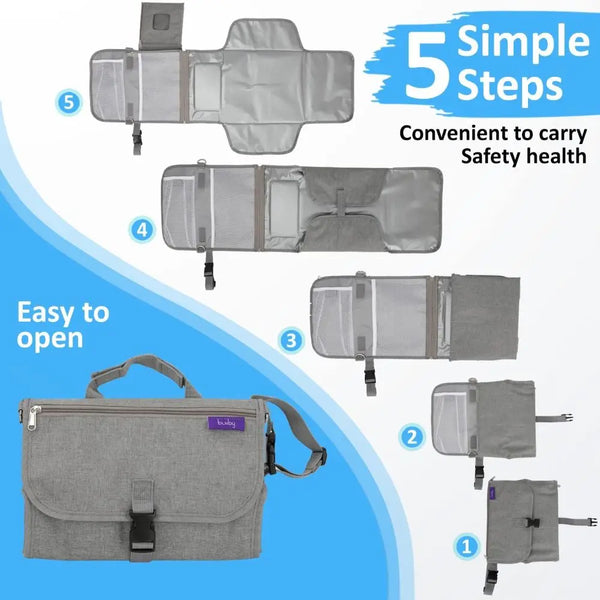 2 in 1 Portable Diaper Changing Pad – Cuddle Baby